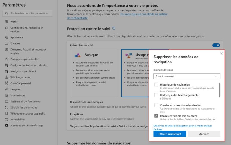 Comment vider le cache dans le navigateur Edge ? – Le Crabe Info