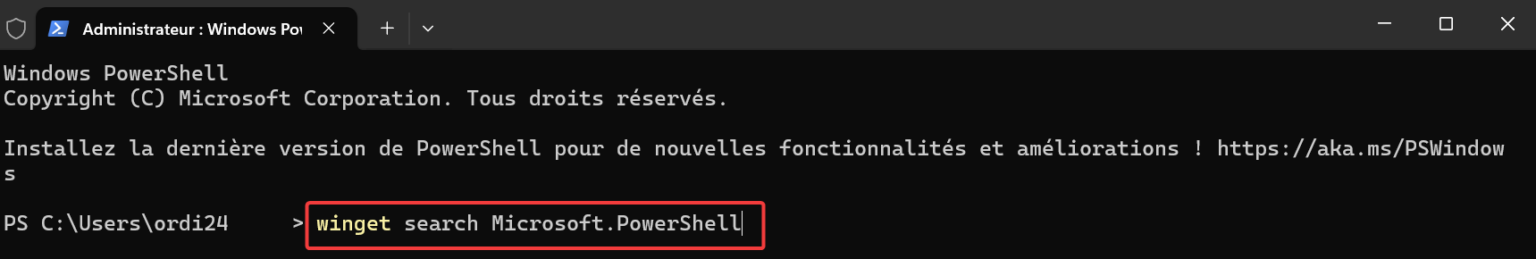Windows 11 : connaître la version de PowerShell et installer la dernière version – Le Crabe Info