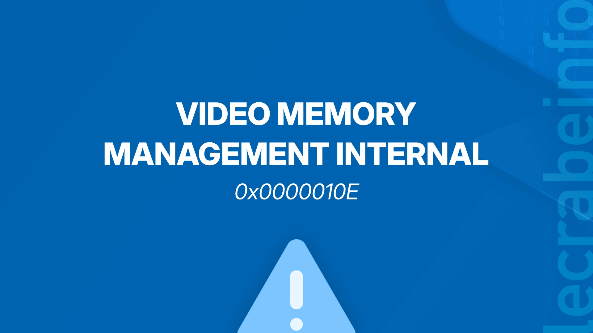 Corriger l’erreur « VIDEO MEMORY MANAGEMENT INTERNAL » (BSOD) sur ...
